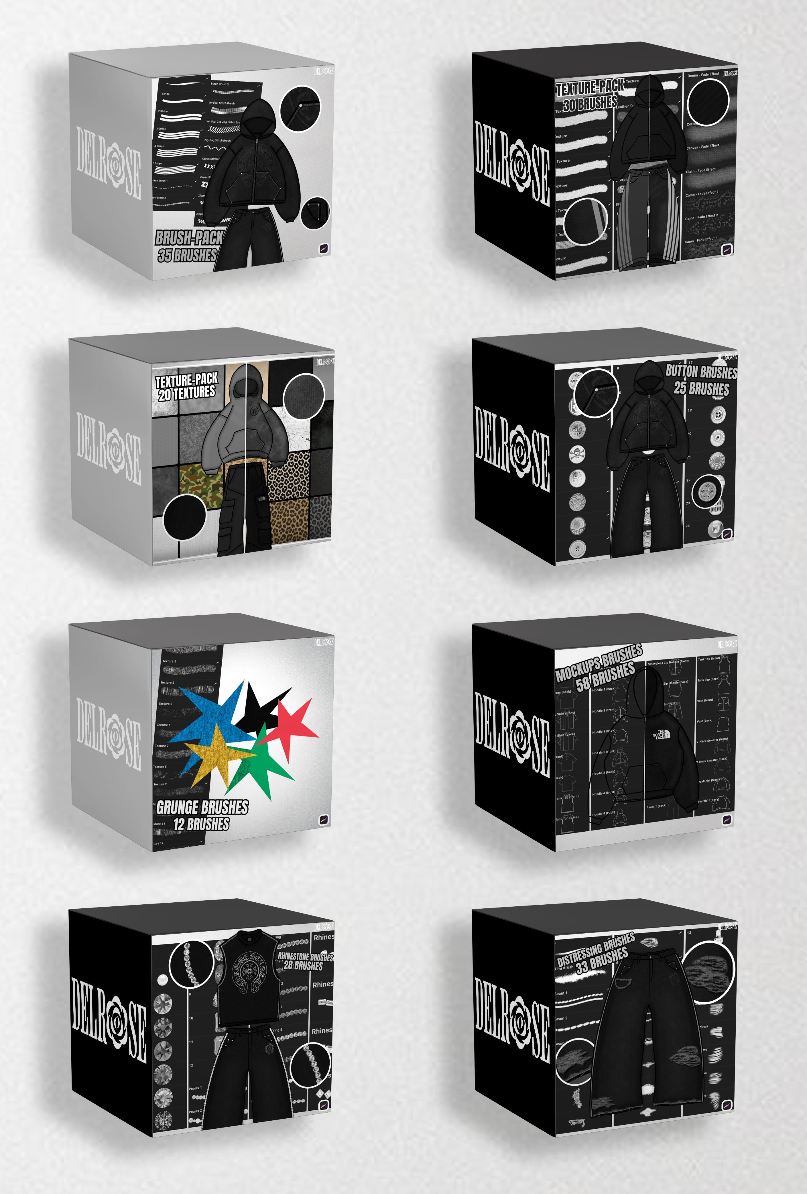 Delrose Procreate Fashion Bundle – 241 Premium Assets – DELROSE